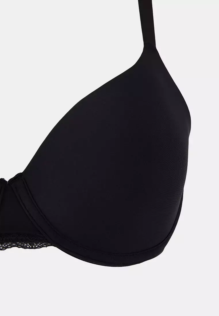 Jual Trendyol Black Covered Underwire Plus Size Bra Original 2025 ...