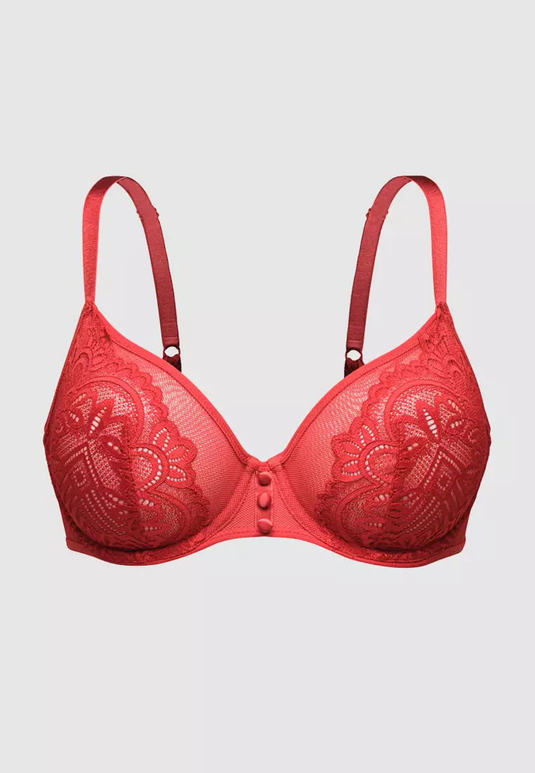 Sans Complexe Lyse Wired Half Cup Bra with Lace 2024 | Buy Sans ...