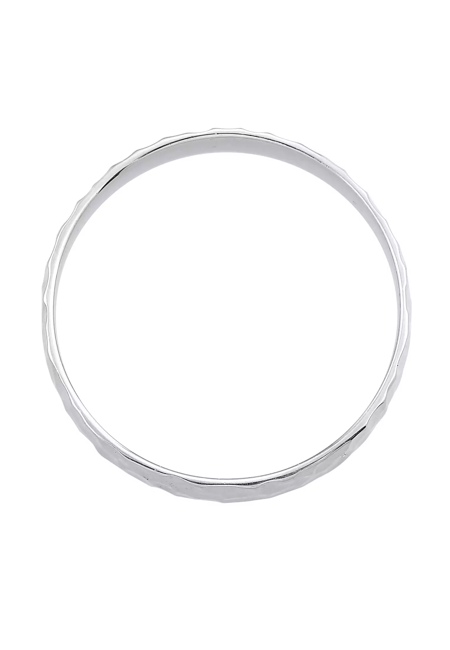 Buy Kuzzoi Men's Silver Hammered Slim Band Ring 2026 Online | ZALORA