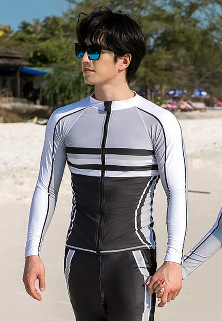 Buy LYCKA LLL3019 Korean Style Men Rash Guard Black 2025 Online | ZALORA