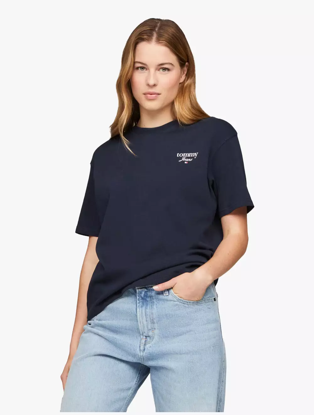 Jual Tommy Hilfiger Tommy Jeans - Relaxed Prep Luxe Tee - Navy - navy ...