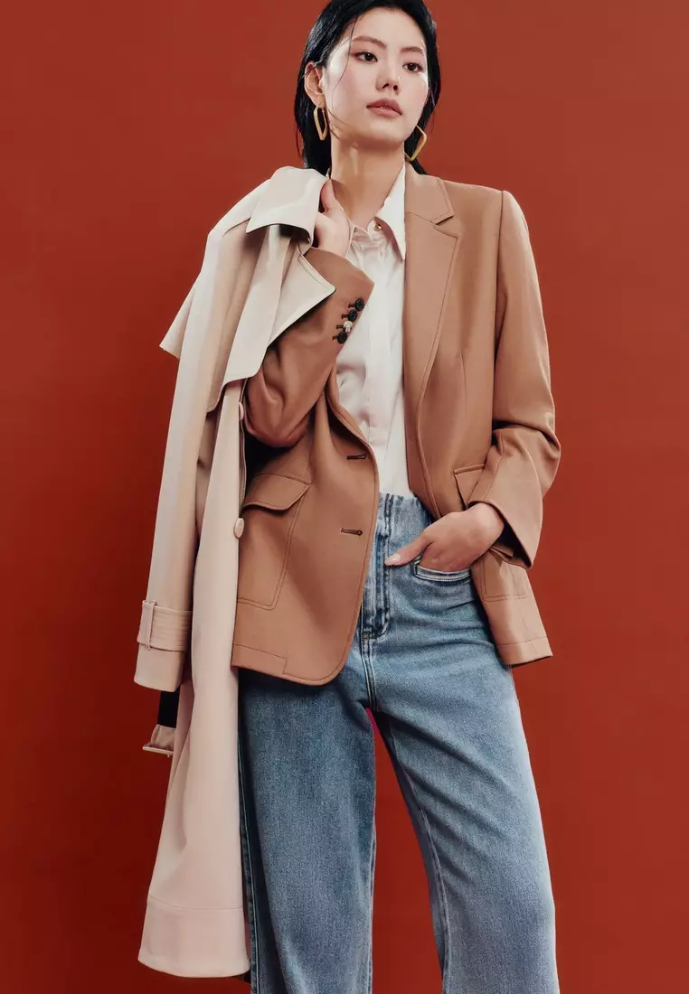 G2000 Lapel Long-sleeve Coat 2025 | Buy G2000 Online | ZALORA Hong Kong