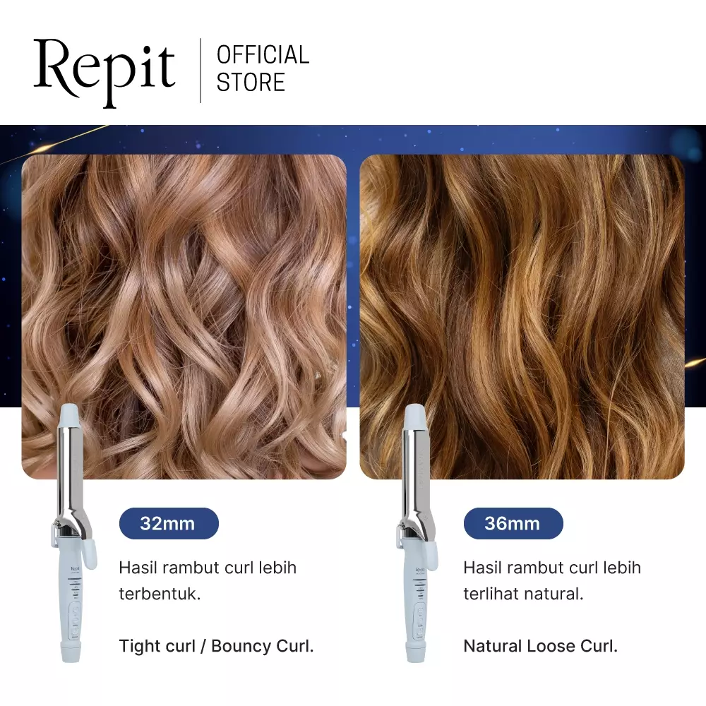 Jual Repit Repit Pengeriting Rambut / P Curling Iron Powder Blue ...