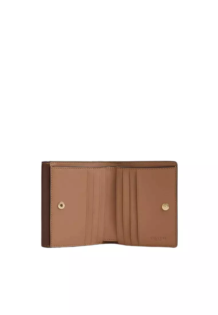 Buy Coach Coach Eliza Small Signature Canvas Wallet In Tan Brown CW801 ...