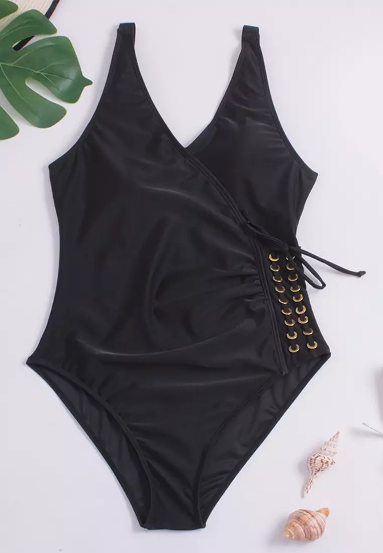 ZITIQUE European women's one-piece swimsuit black 2025 | Buy ZITIQUE ...