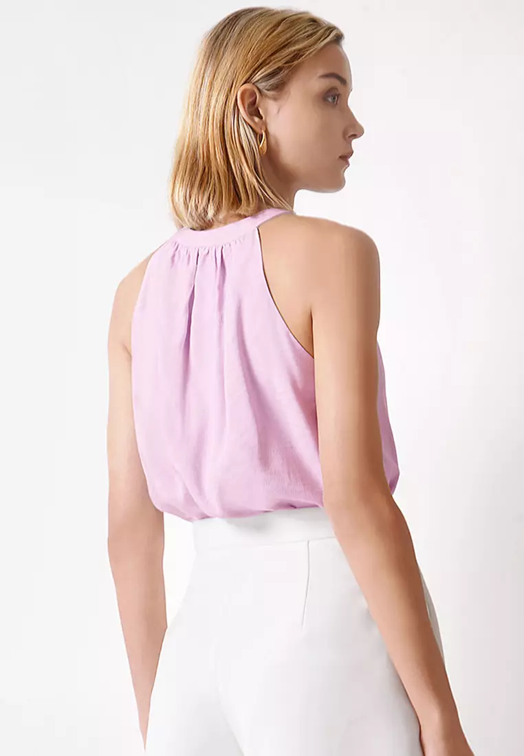 Buy Saturday Club Self-Tie Neck Front Keyhole Top 2025 Online | ZALORA ...