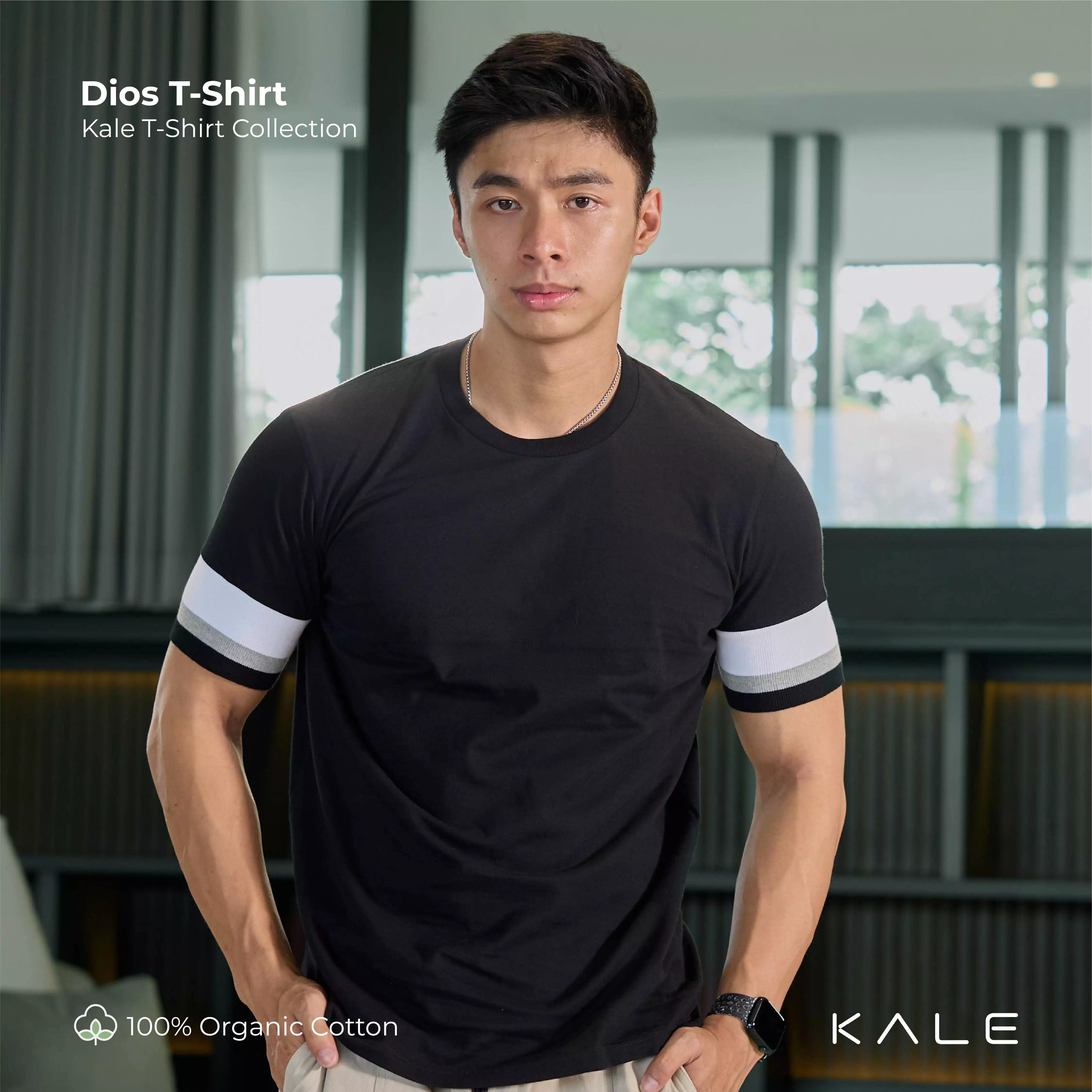 Jual Kale Clothing Kale Dios Black / Tshirt Pria Premium Cotton Lengan ...