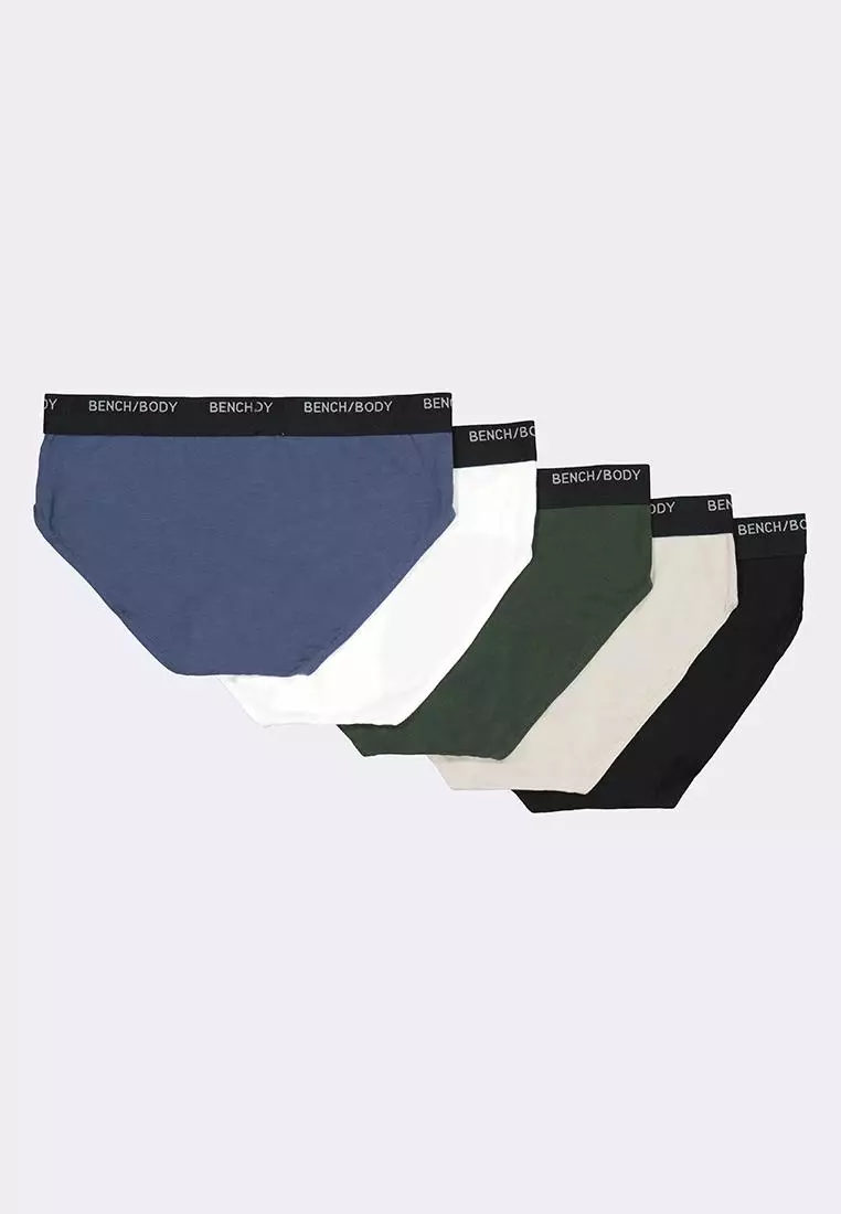Buy BENCH Men's 5-in-1 Pack Hipster Brief 2025 Online | ZALORA Philippines