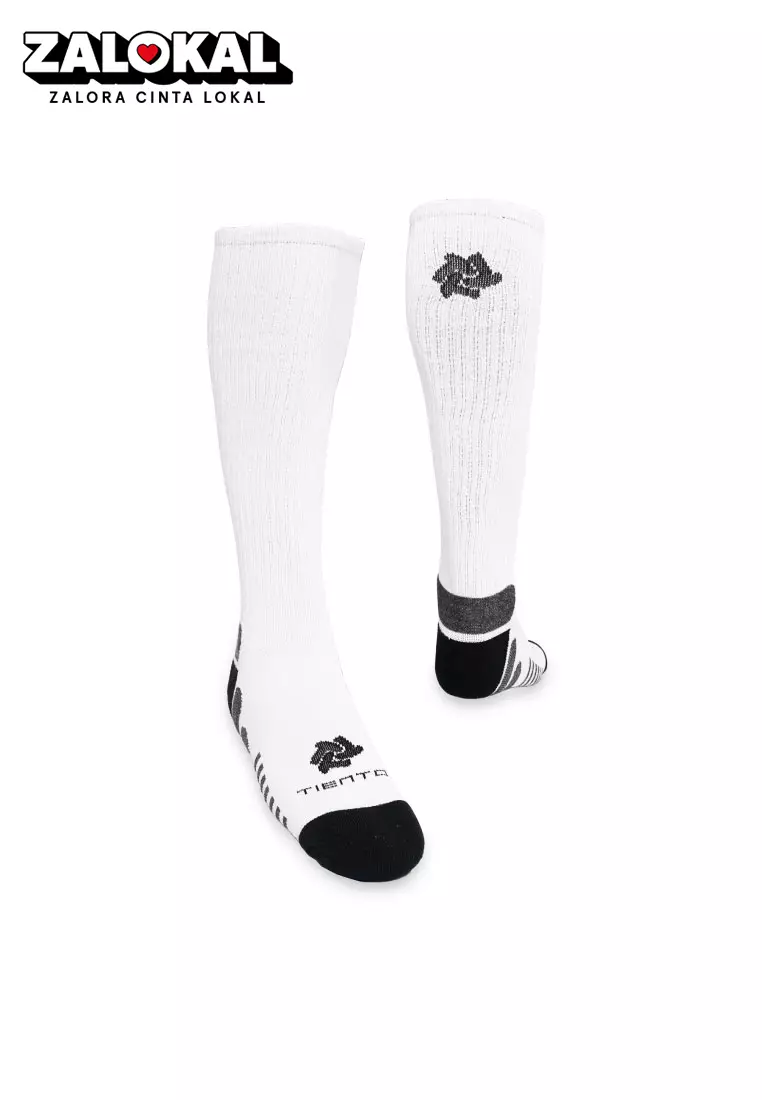 Jual Tiento Tiento Long Compression Socks To Go White Kaos Kaki ...