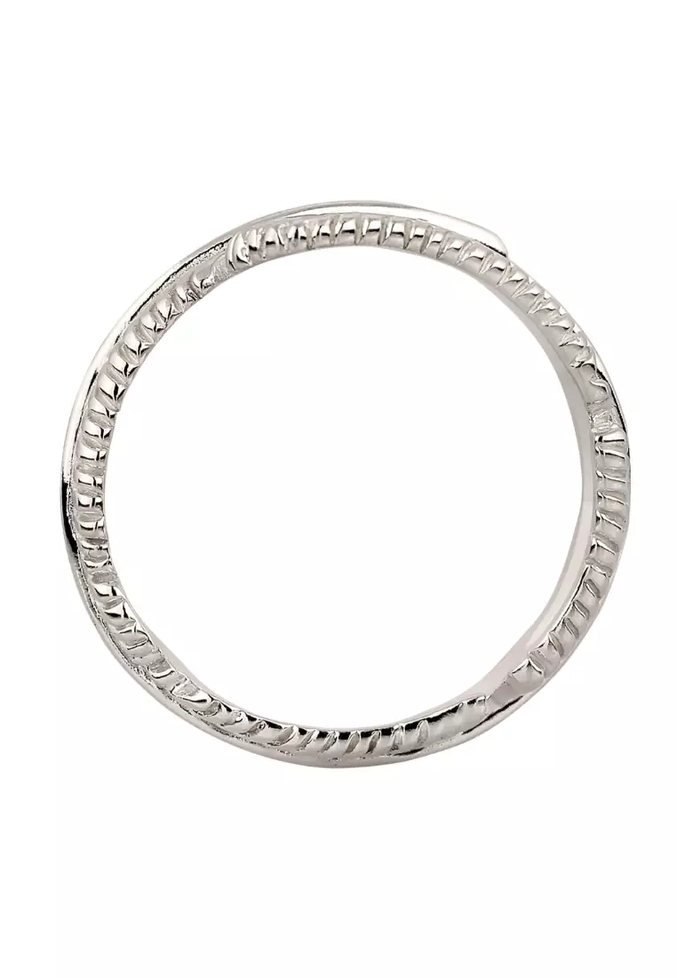 Buy Kuzzoi Men's Silver Feather Ring 2026 Online | ZALORA