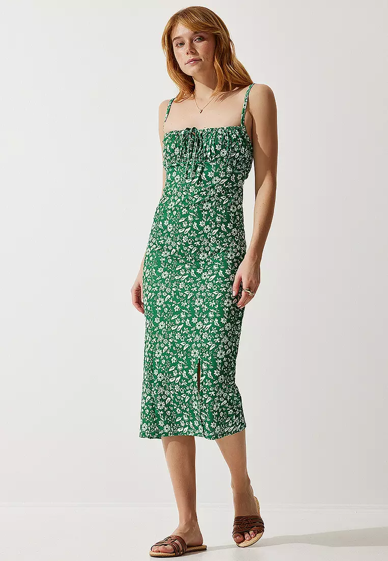 Buy Happiness Istanbul Summer Slit Midi Dress 2026 Online | ZALORA