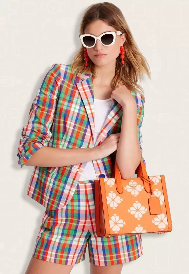 Jual Kate Spade Kate Spade Flower Two-Tone Canvas Manhattan Small Tote ...