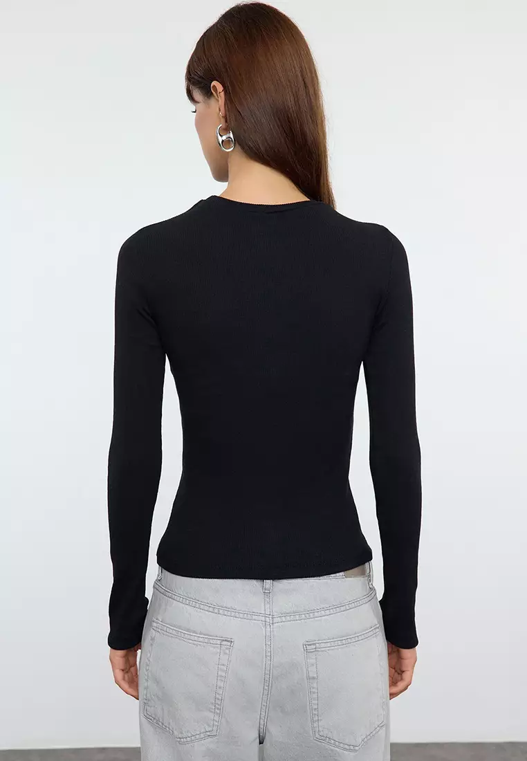 Buy Trendyol Cut Out Rib Top 2025 Online | ZALORA