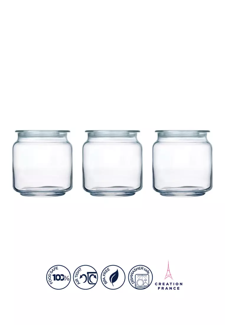 Buy Luminarc Luminarc 3 Pcs 500ML Rondo Jar Set - Clear White Online ...