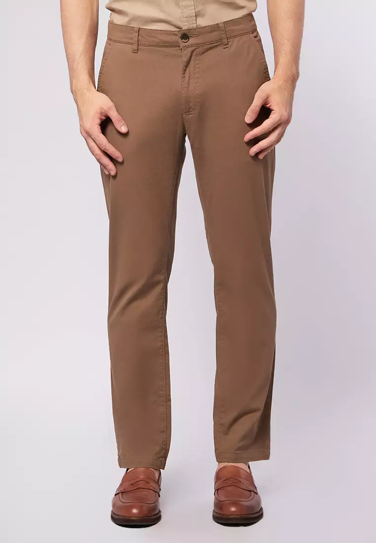 Jual WOOD Slim Tapered Ankle Chinos Pants Original 2025 | ZALORA ...