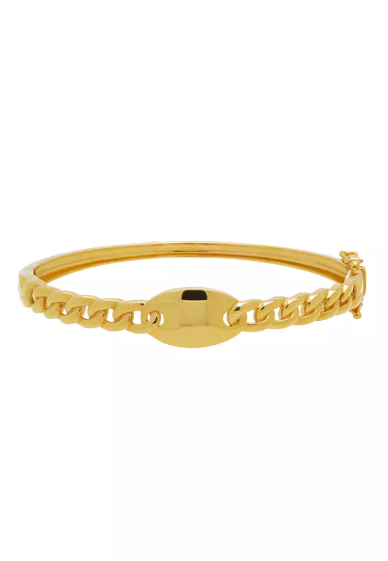 Buy TOMEI TOMEI Linked at the Center Bangle, Yellow Gold 916 2025 ...