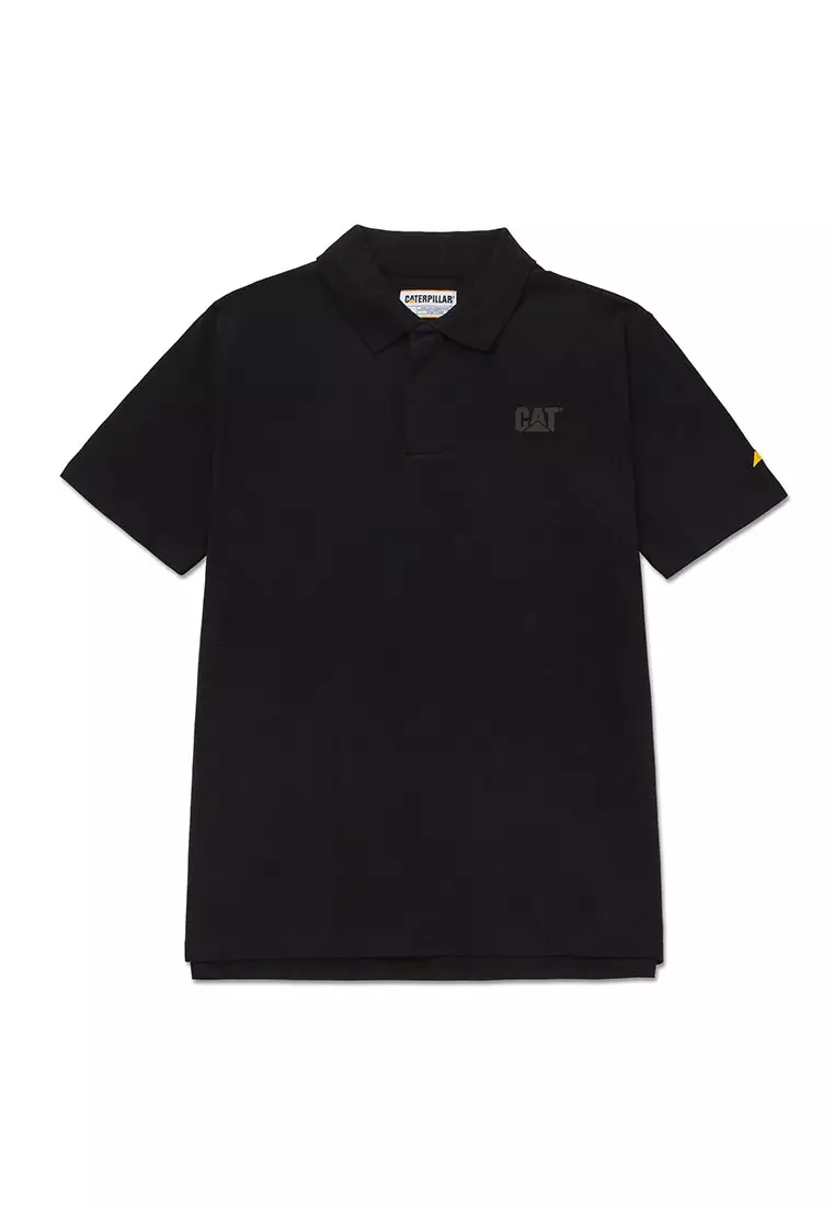 Buy Caterpillar Men's Cat Logo Pique Polo Shirt - Pitch Black (4010329 ...