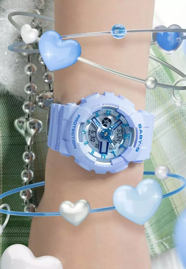 Buy Casio Casio Baby-G BA-110 Series Light Blue Resin Watch BA-110YK ...