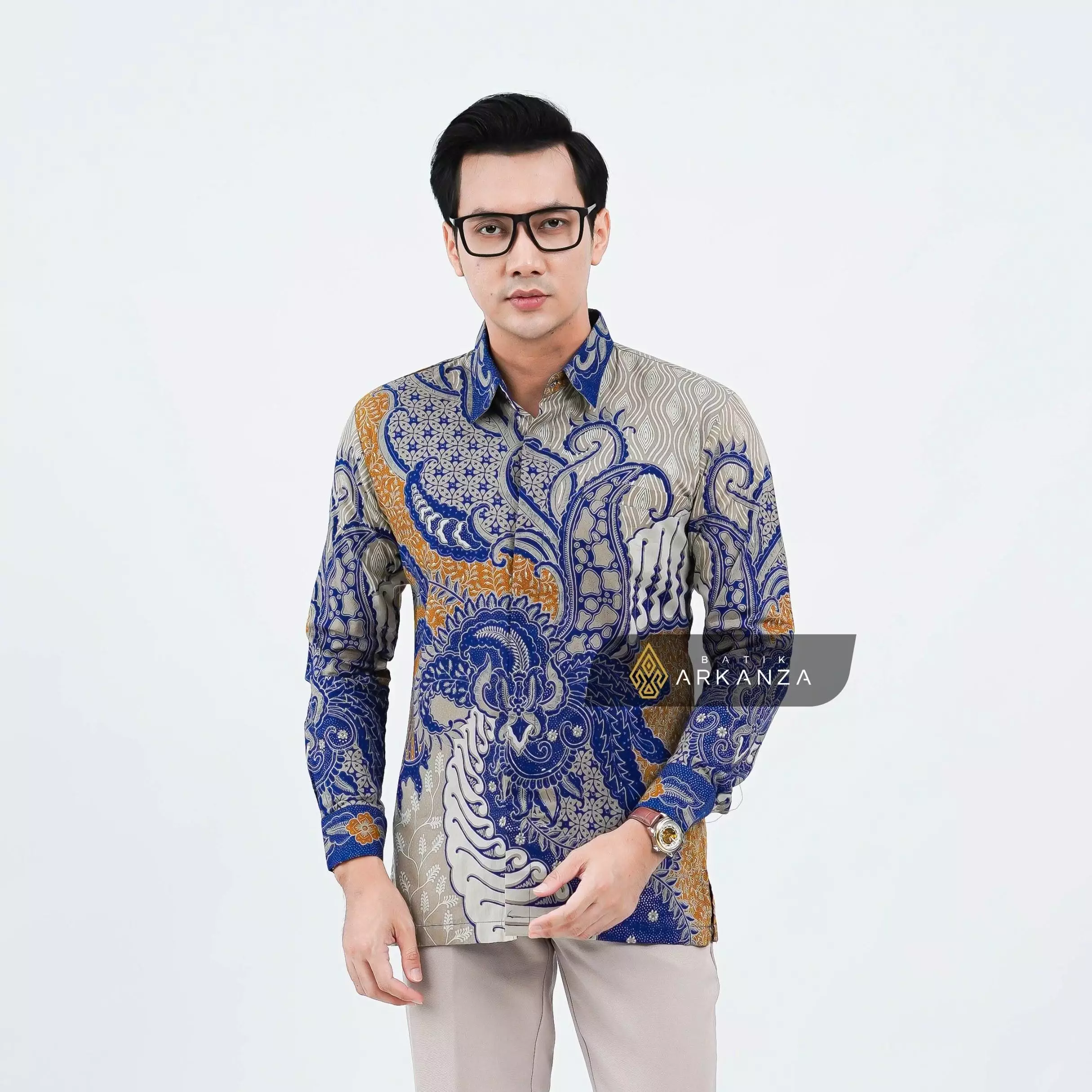 Jual Batik Arkanza Kemeja Batik Arkanza Premium Motif Argani Slim Fit ...