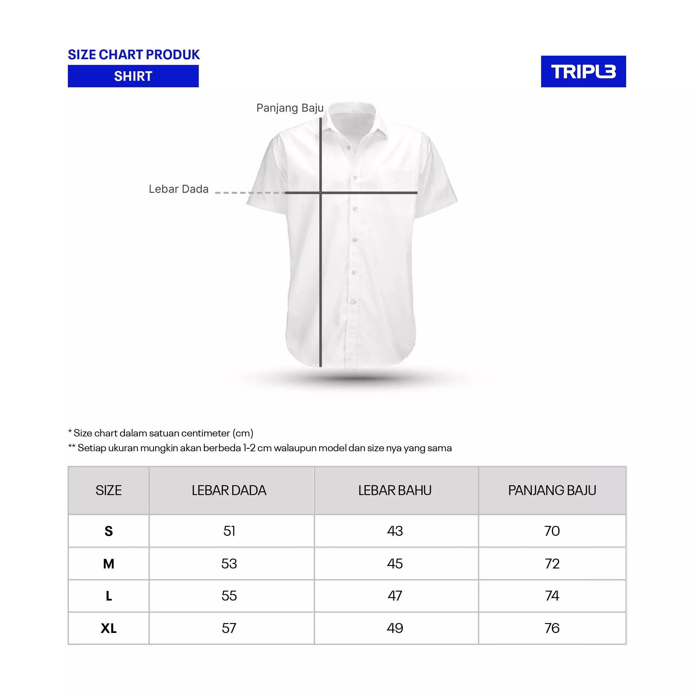 Jual TRIPLE TRIPLE Kemeja Panjang Slim Fit (LS MC 448) - White Original ...