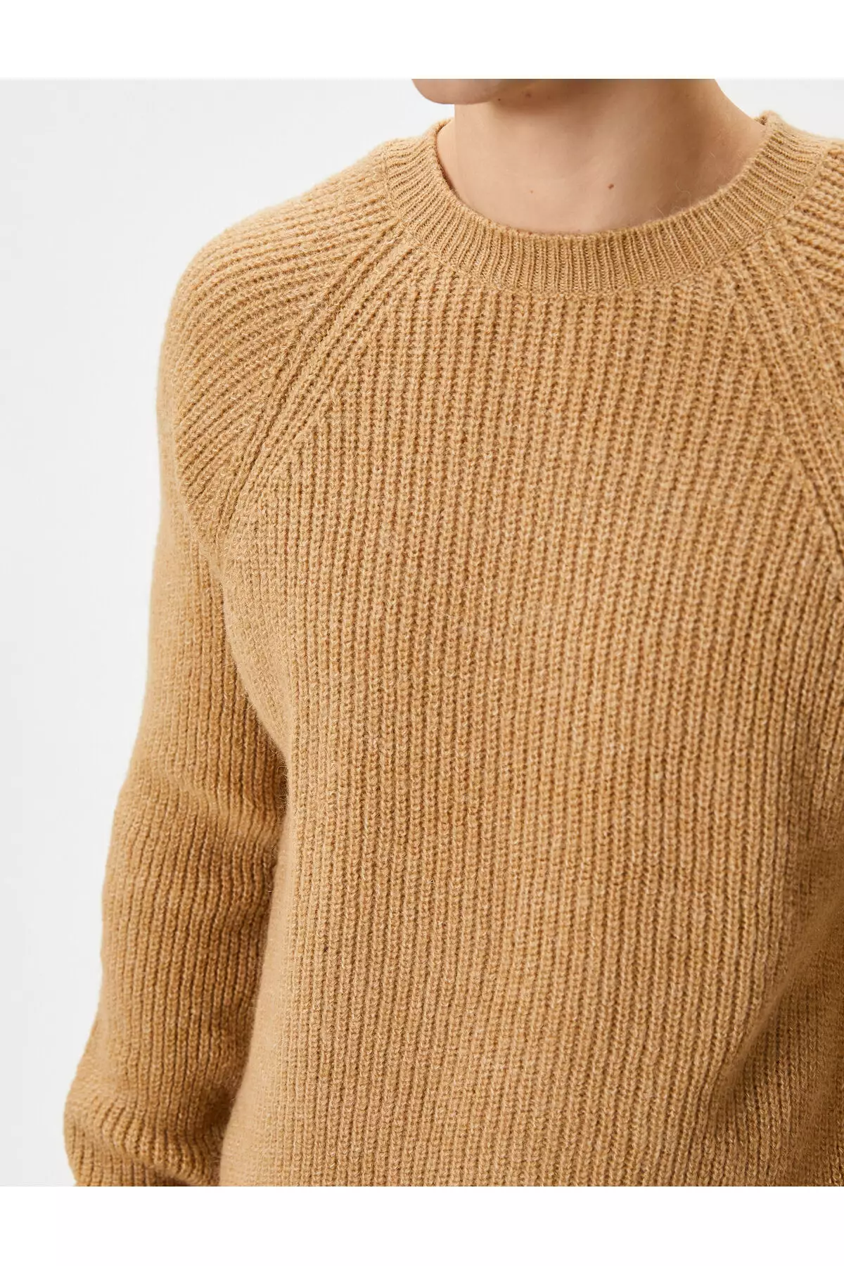 Buy KOTON Knitwear Sweater Crew Neck Soft Textured Slim Fit Long Sleeve ...