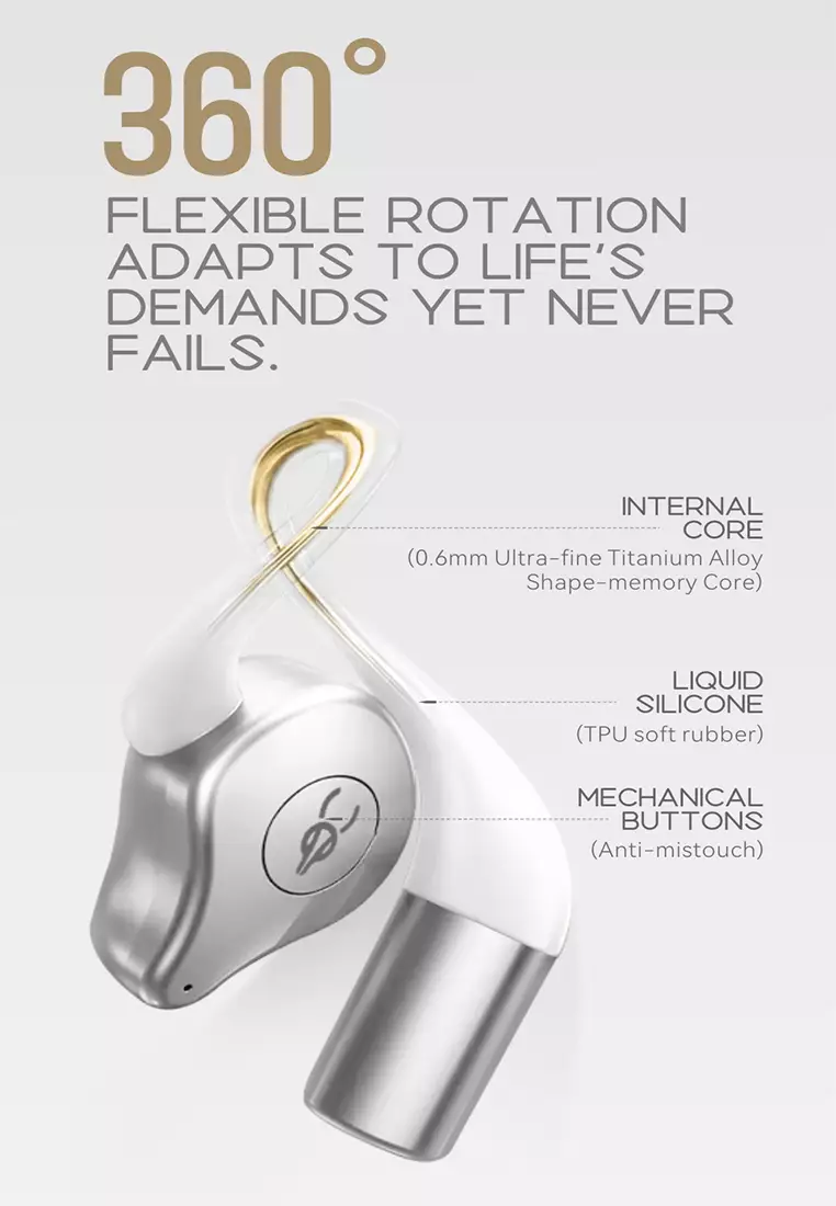 Buy Sabbat Sabbat Q12 (Blast Silver) Open Wearable Stereo Earbuds Bluetooth 5.4 HD Calls Noise ...