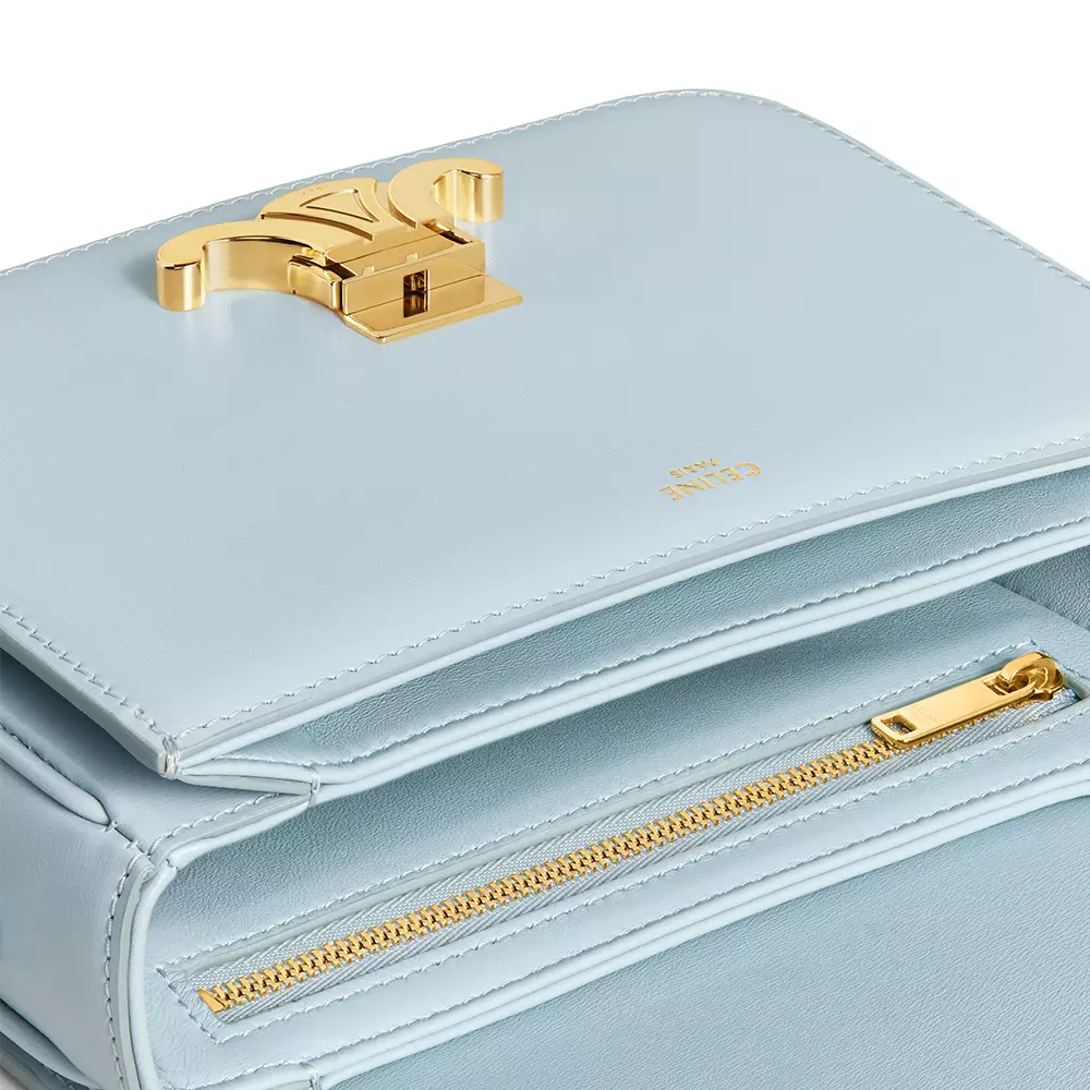 Jual Celine Teen Triomphe Bag in Shiny Calfskin Ice Blue Ghw Original ...