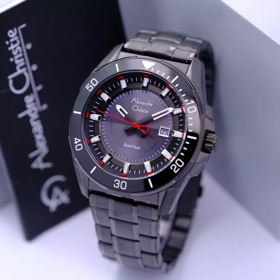 Jual Alexandre Christie Alexandre Christie 6680 Hitam Dasar Hitam Cowok ...