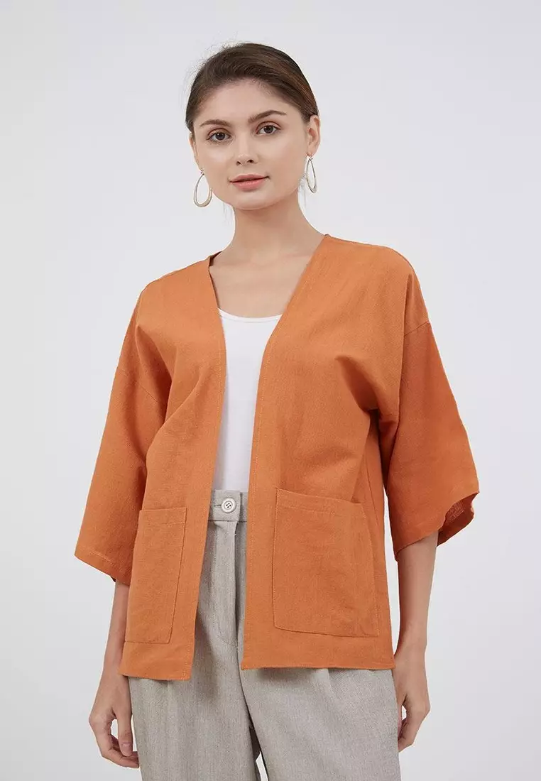 Jual Berrybenka Label Sophie Helena Basic Outer Teracotta Original 2024 ...