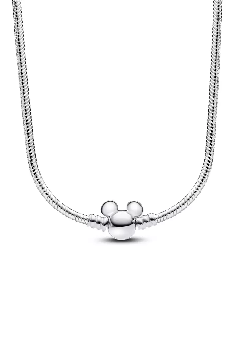 Buy PANDORA Pandora x Disney Mickey Mouse Snake Chain Necklace Online ...