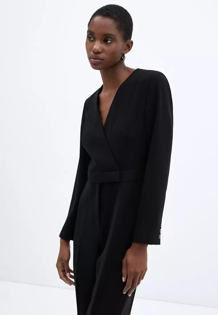 Jual Mango Wrap Long Jumpsuit Original 2024 Zalora Indonesia