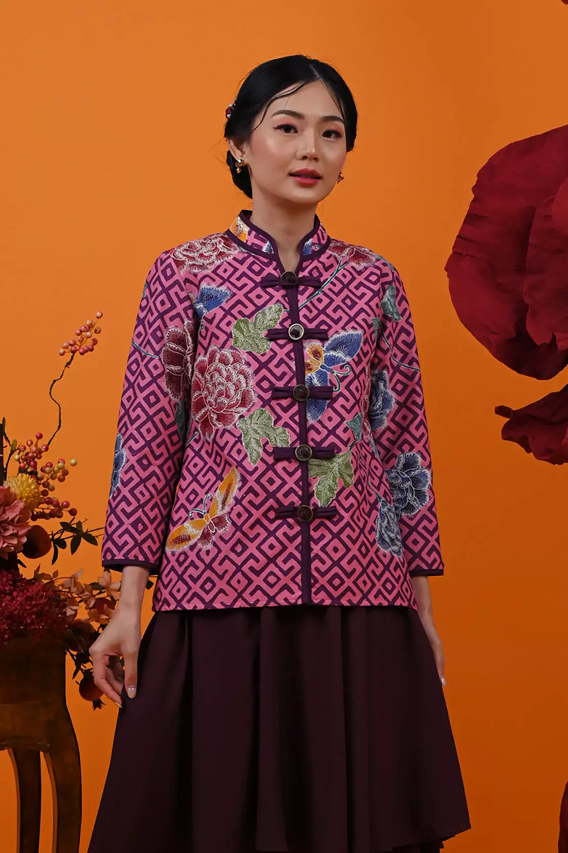 Jual Nona Rara Batik NONA RARA - Laura Encim CNY T3631, Blouse Batik ...