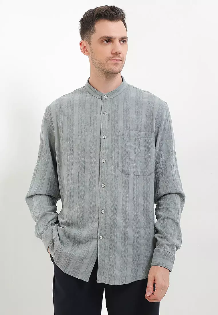 Jual Andrew Smith Kemeja Koko Tangan Panjang Original 2026 | ZALORA ...