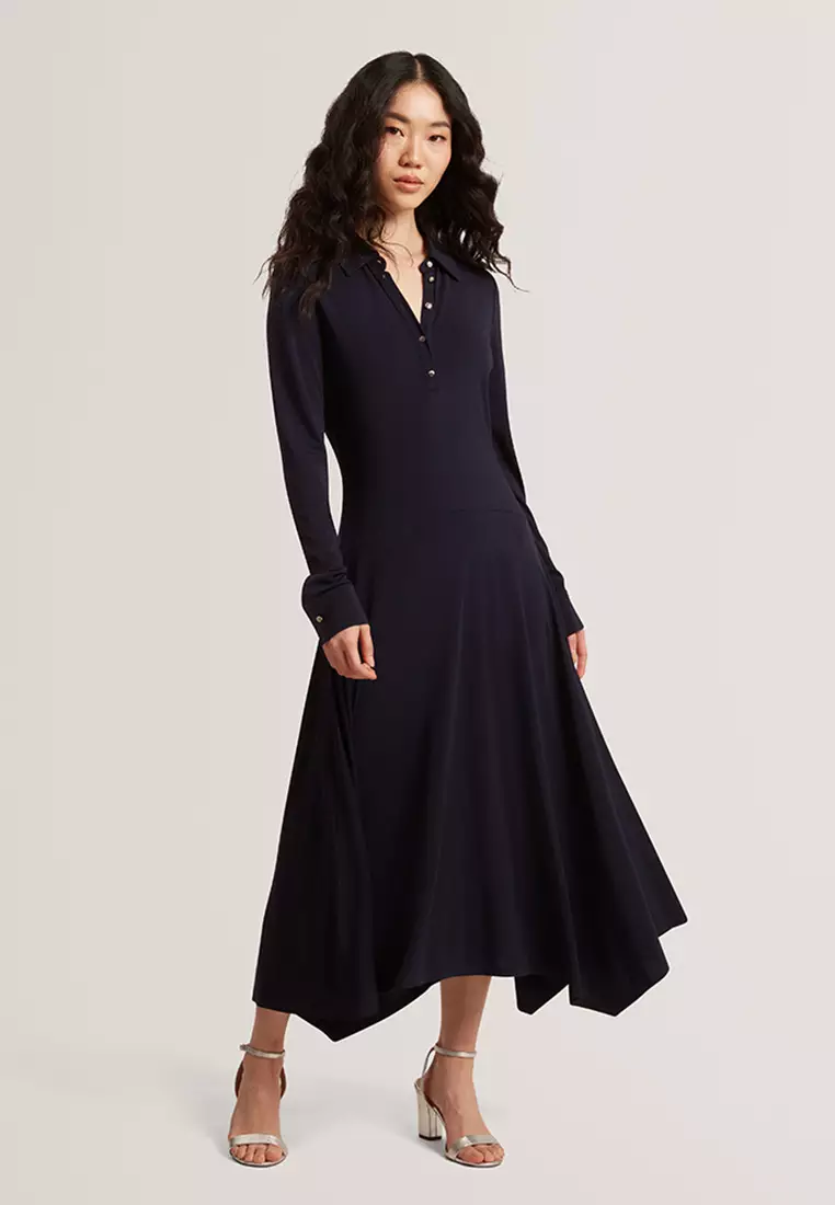 Buy TED BAKER TALYAHH Crepe Jersey Button Down Collared Online | ZALORA ...