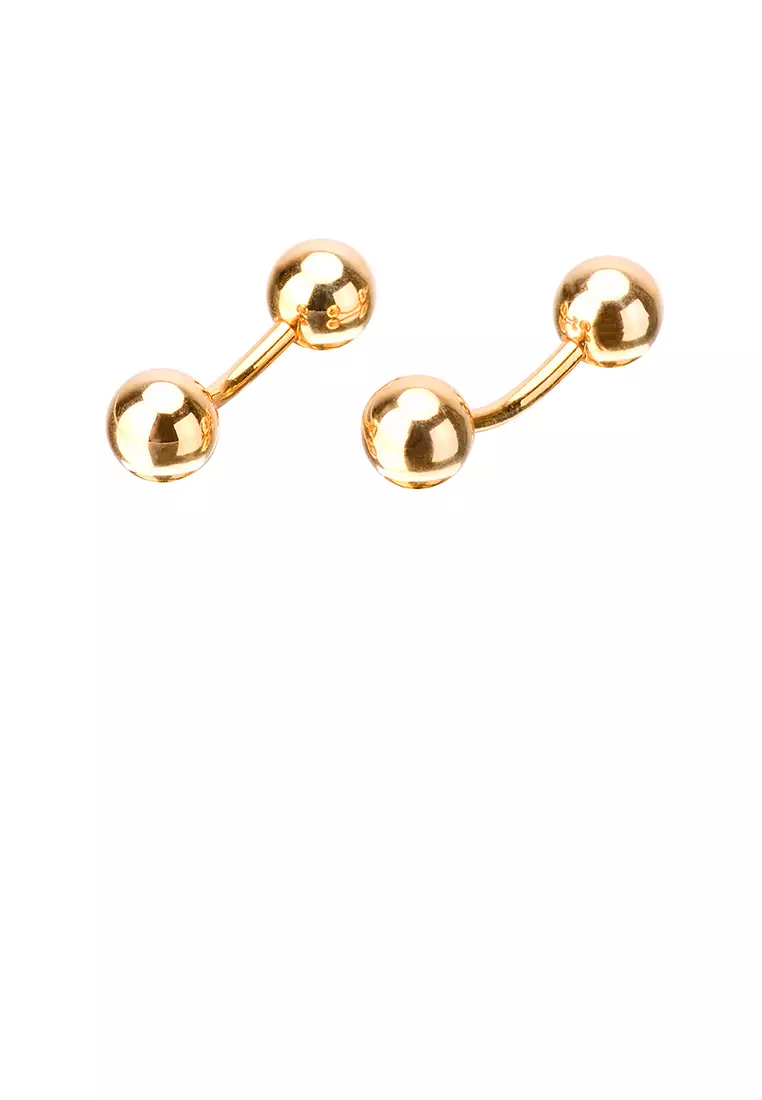 Buy SOEOES Simple Temperament Plated Gold Geometric Double Bead ...