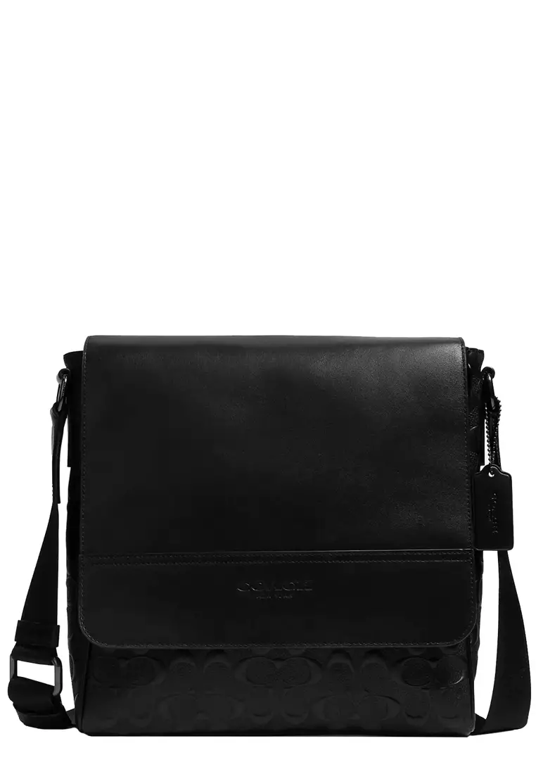 Buy Coach Houston Map Bag In Signature Leather in Black 4006 Online ...