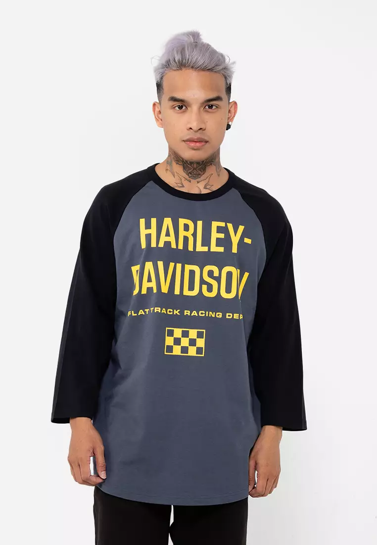 Buy Harley-Davidson Harley-Davidson Throttle Back 3/4 Sleeve Tee 2024 Online | ZALORA Singapore