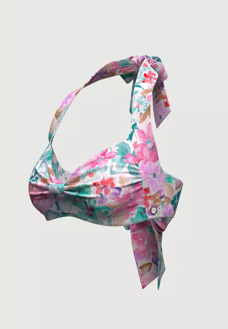Buy Sunseeker Floral Focus Aqua Halter Bikini Tops 2025 Online | ZALORA ...