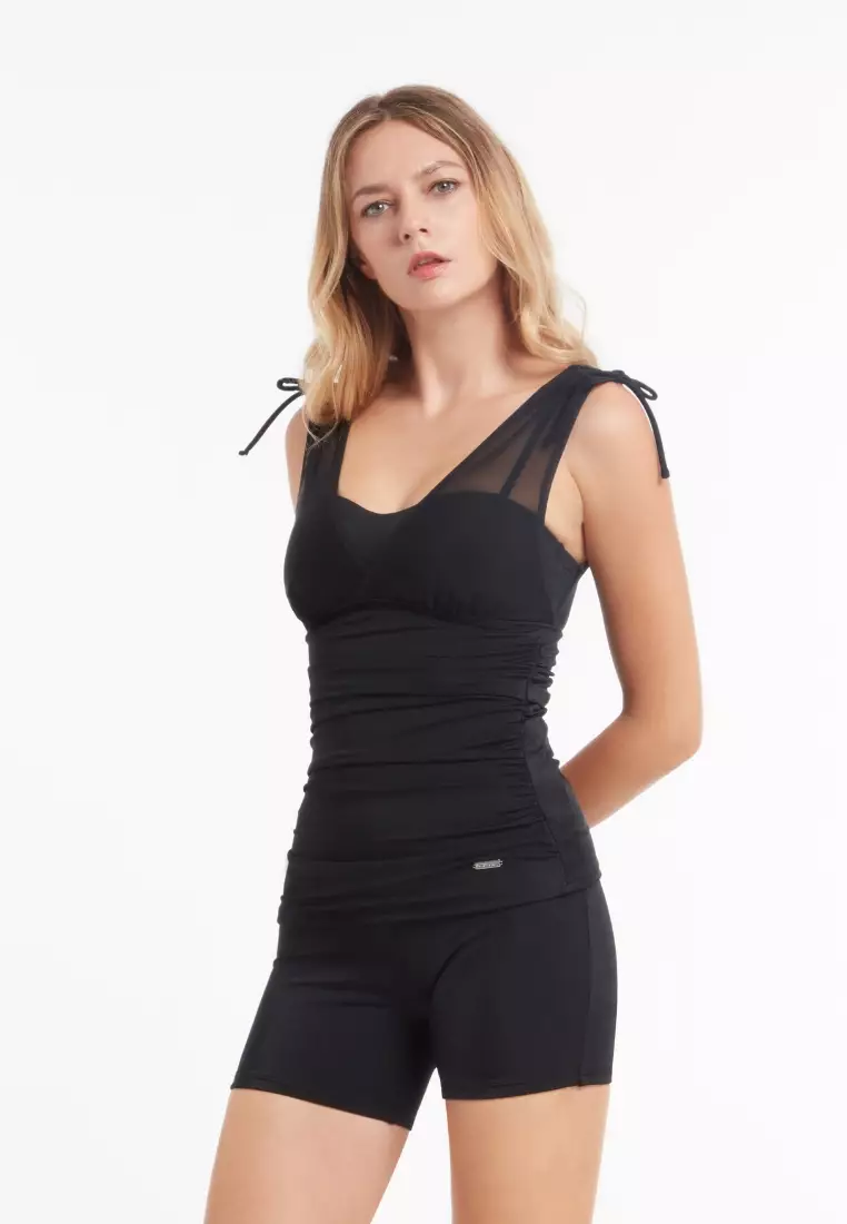 Buy Sunseeker Deep Sea Pearl Nero Mesh Tankini Set 2026 Online | ZALORA ...