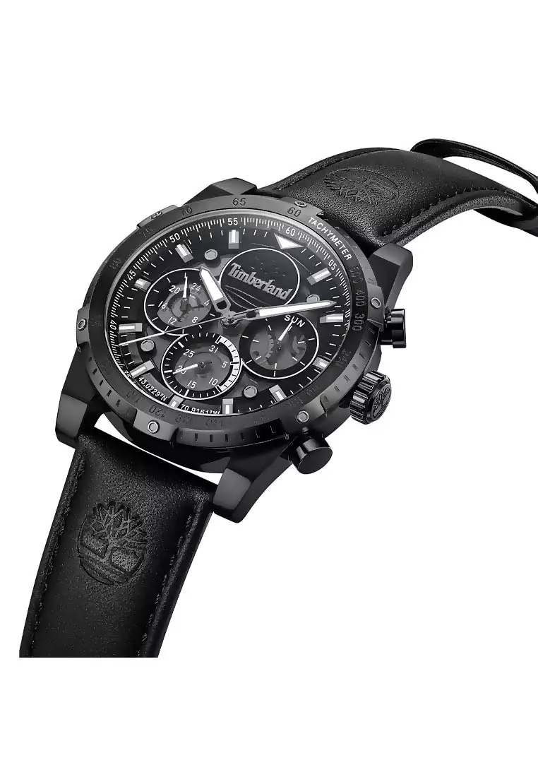 Buy Timberland Men's Sherbrook Black Leather Watch TBL-TDWGF0009402 ...
