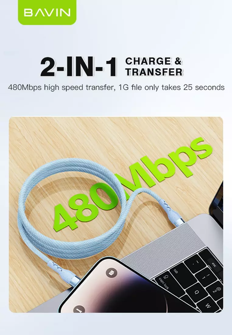 Buy BAVIN BAVIN CB327 30W PD Fast Charging Magnetic Data Cable Support ...