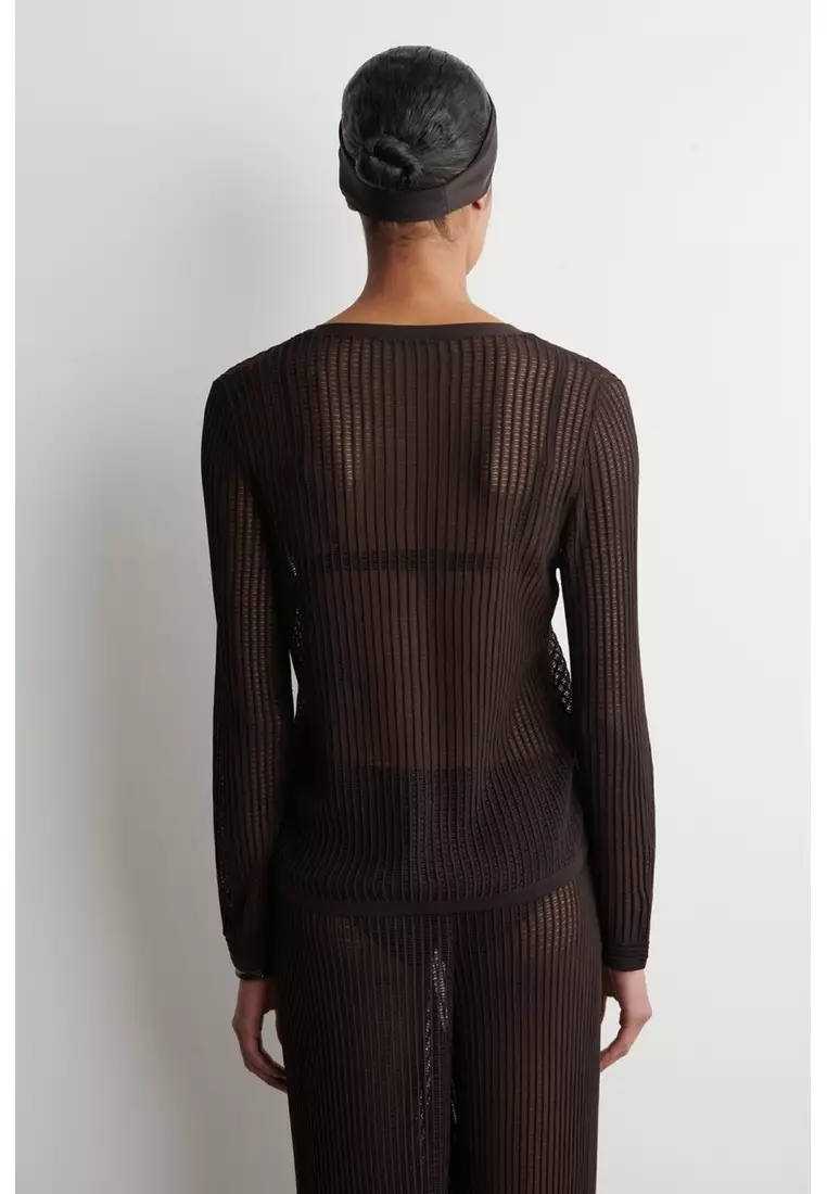 Buy COS RIBBED OPEN-KNIT CARDIGAN 2026 Online | ZALORA