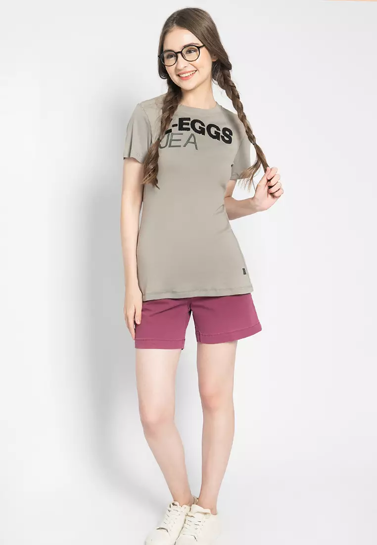 Jual LGS LGS - Kaos Wanita - Lengan Pendek - Warna Coklat - LLTS.551 ...