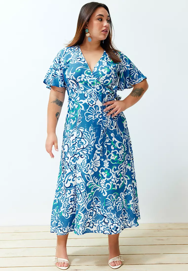 Jual Trendyol Multicolored Patterned A-Line/Flare Dress Original 2025 ...