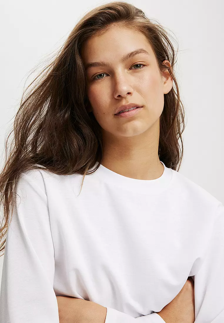 Buy Cotton On Hyper Weave Long Sleeve Tee 2025 Online | ZALORA