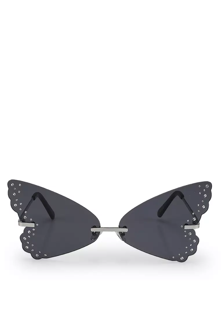 Jual ALDO Flutter Lens Rimless Butterfly Sunglasses Original 2025 ...