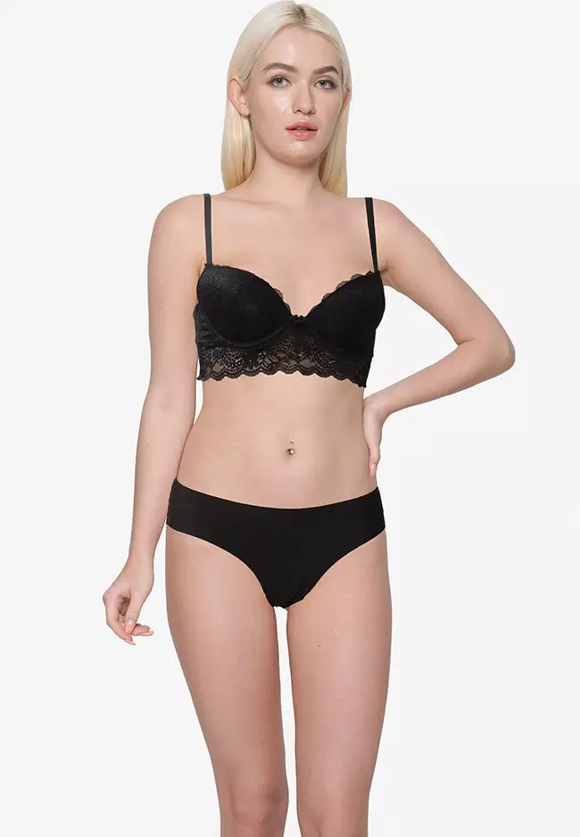 Jual Cotton On Body Ultimate Comfort Lace Longline Push Up2 Bra Original 2024 | ZALORA Indonesia