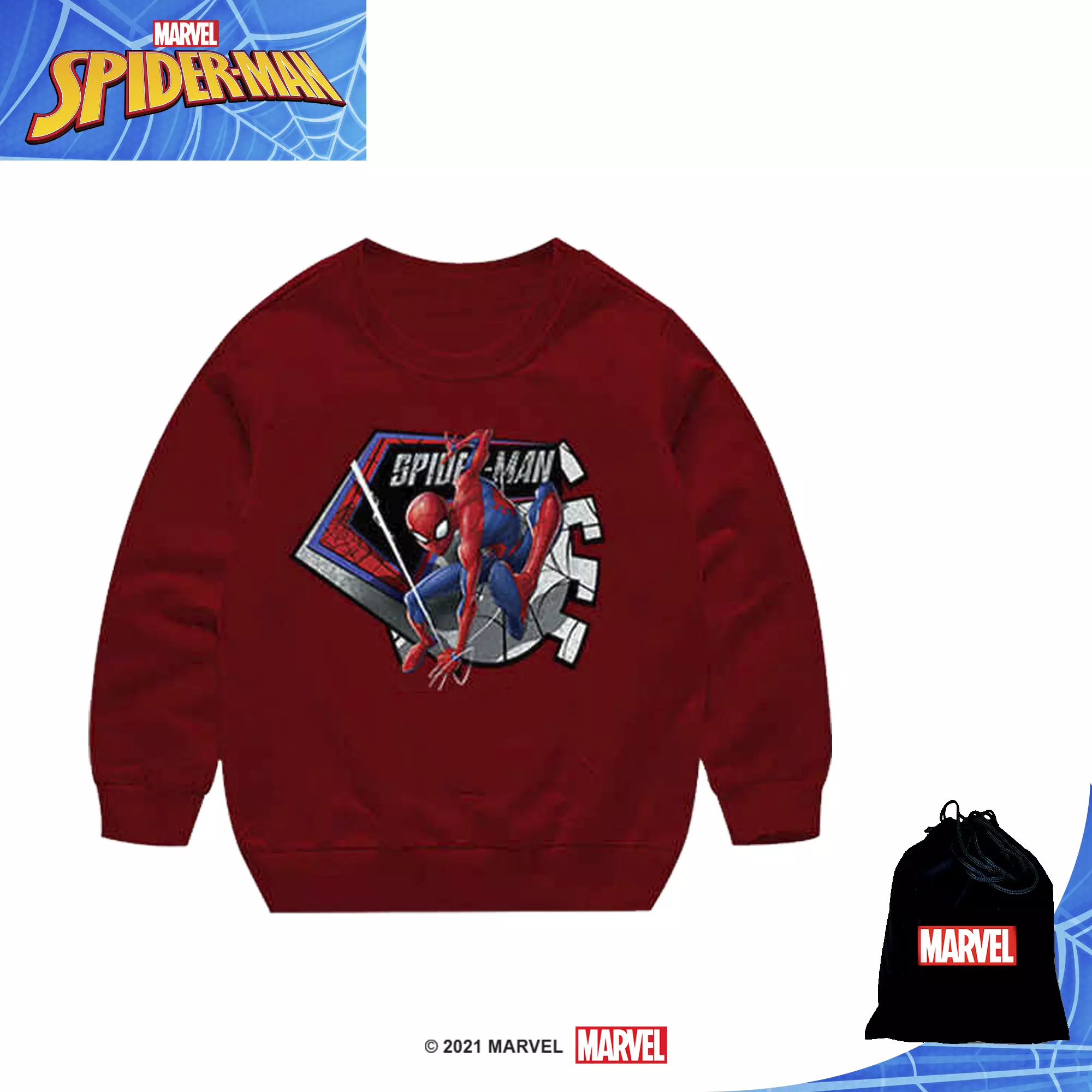 Jual Custom.id Marvel Kids Crewneck Jaket Anak Spiderman MSP535 ...