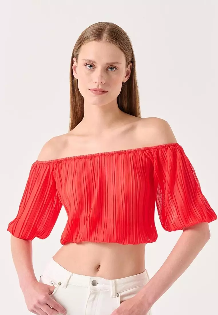 Jimmy Key Off Shoulder Crop Top 2024 | Buy Jimmy Key Online | ZALORA ...