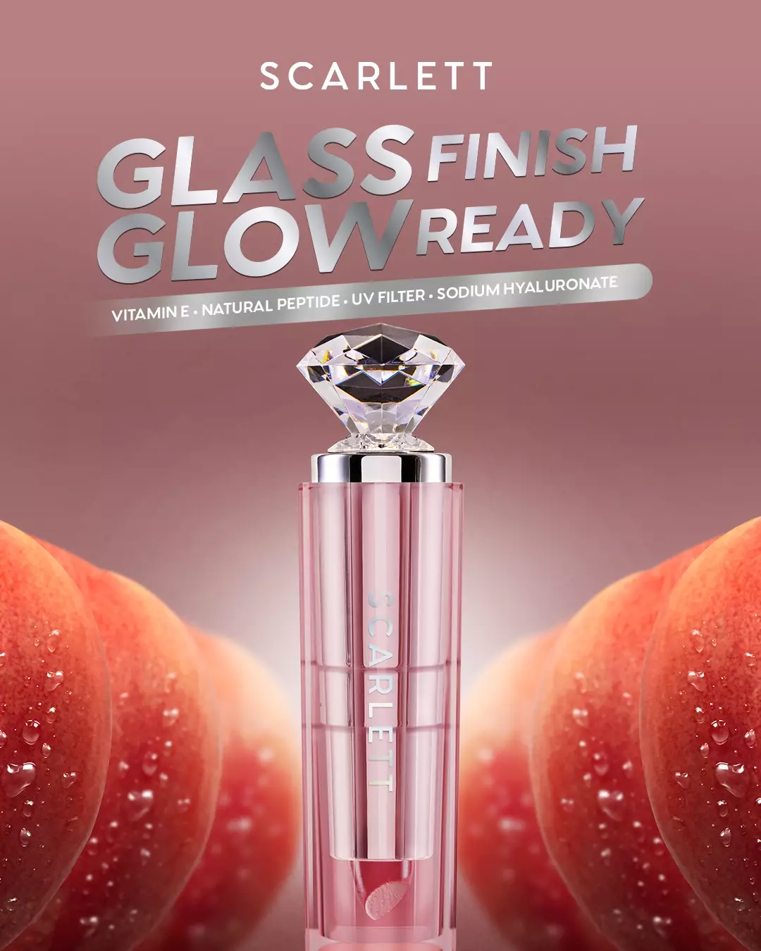 Jual Scarlett [NEW] SCARLETT GLASS GLOW TINTED LIP BALM PEACHY GLAZE ...